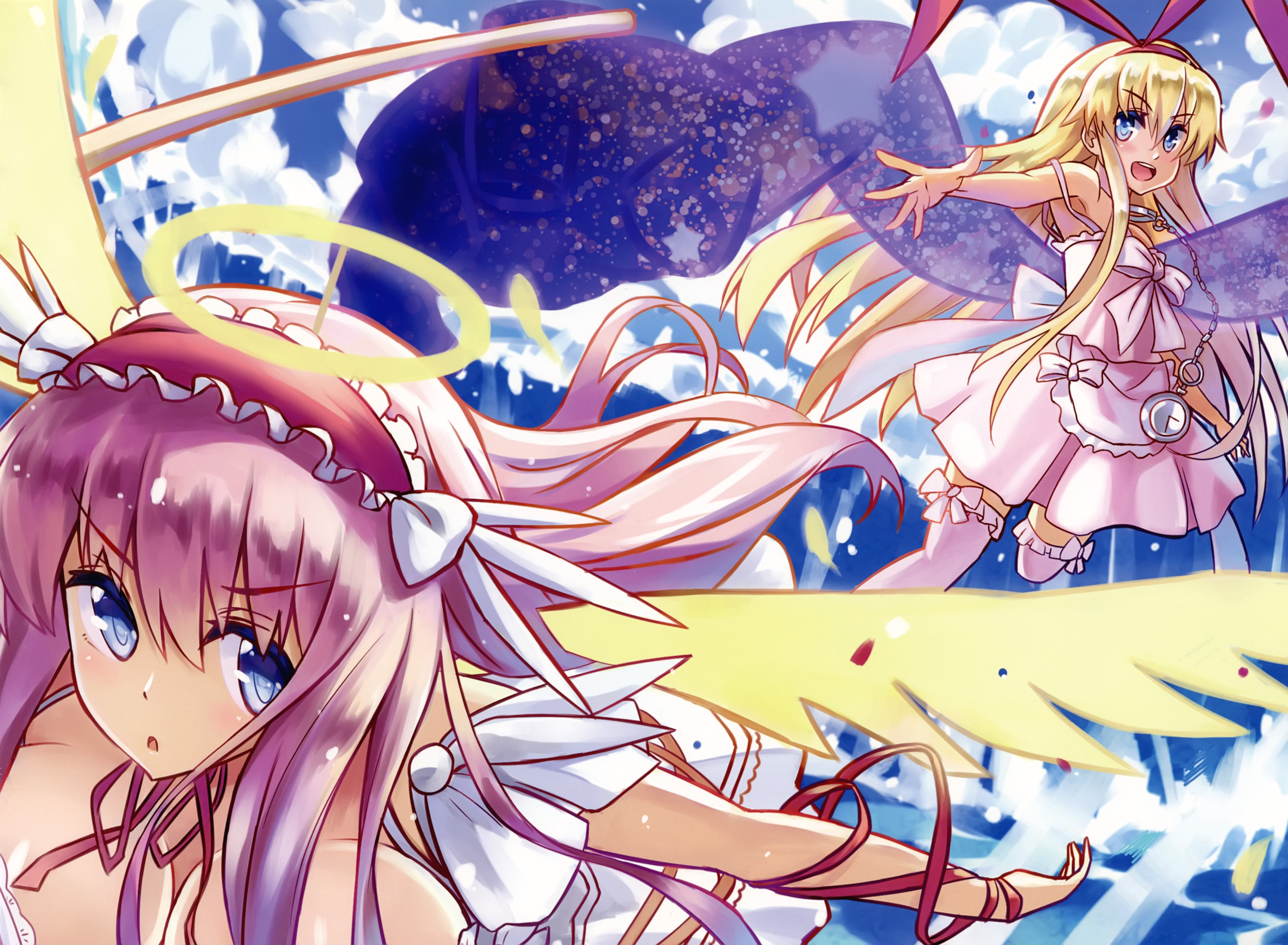 kamiljm saki amae koromo haramura nodoka animal ears bunny ears dress thighhighs wings | #317906 ...